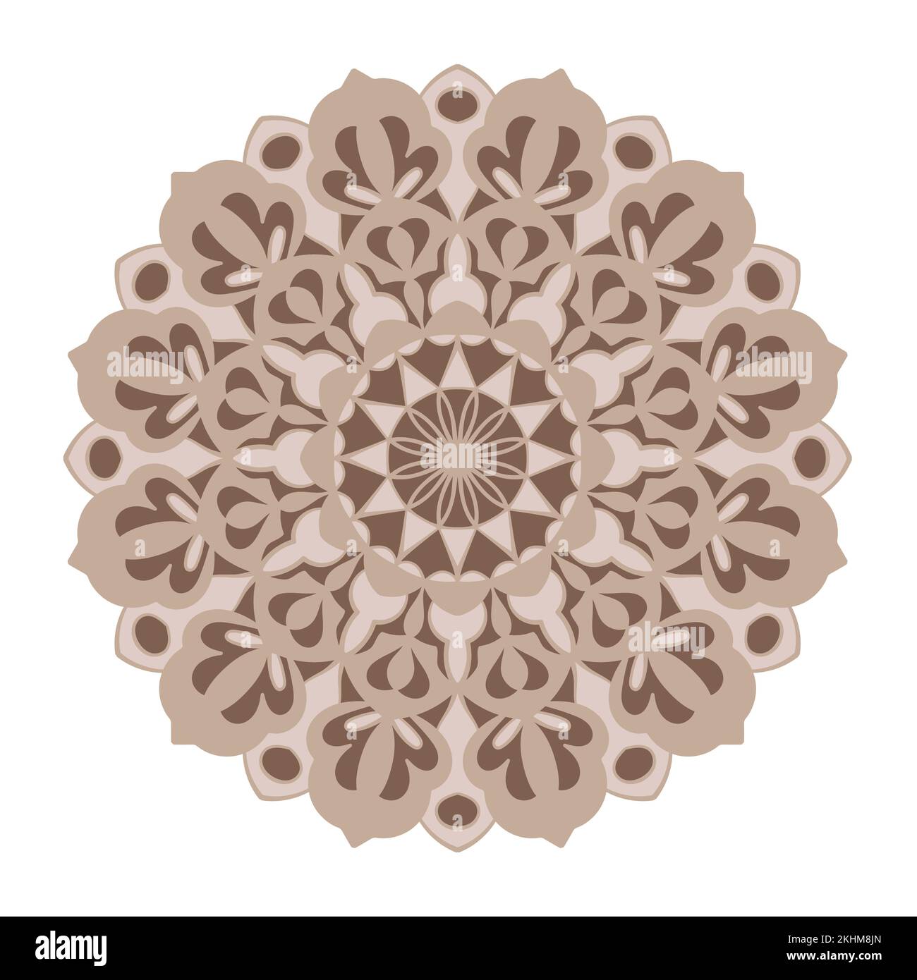 Decorative round background. Ornamental ethnic pattern. Element for ...