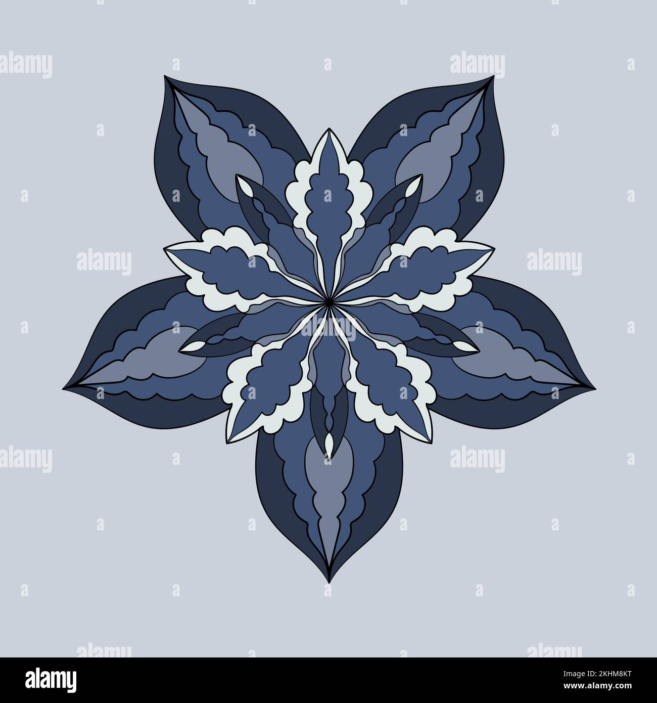 Decorative elegant flower shape. Vector design element Stock Vector ...