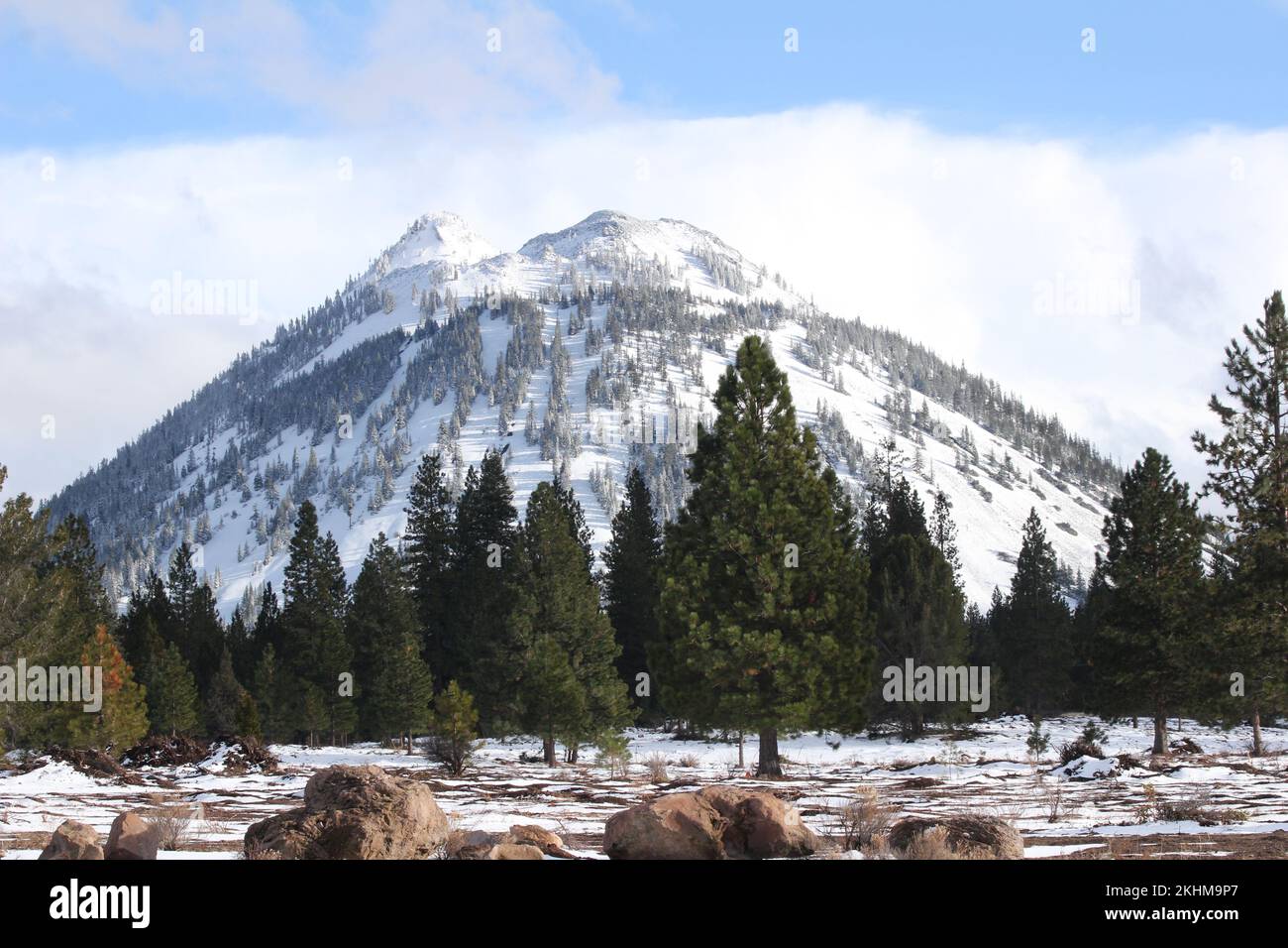 Black Butte in Weed, California is a steep, nearly treeless dome of ...