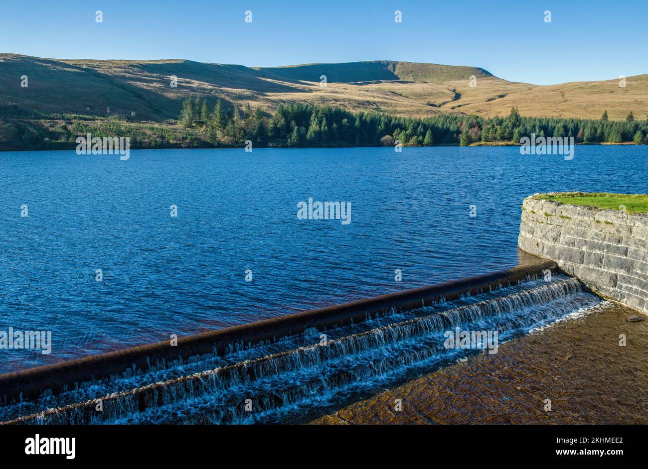 Fan Fawr from axross Beacons Reservoir South Wales Stock Photo - Alamy