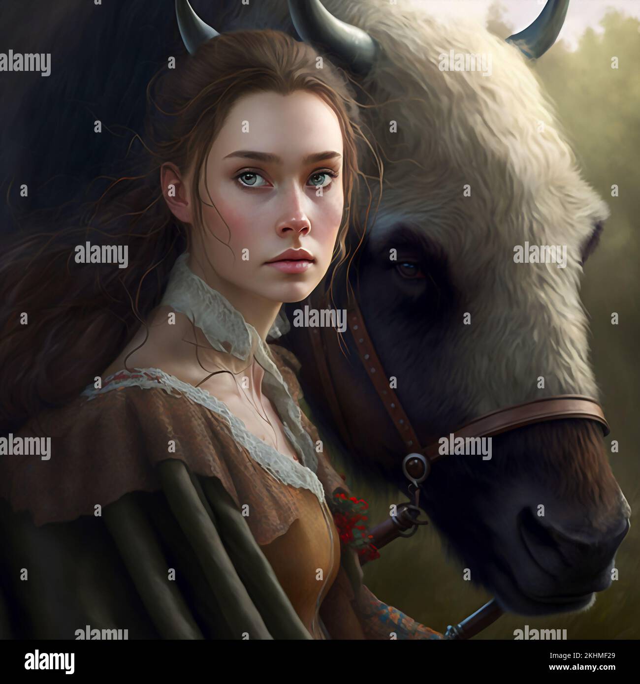 Bison back riding hi-res stock photography and images - Alamy