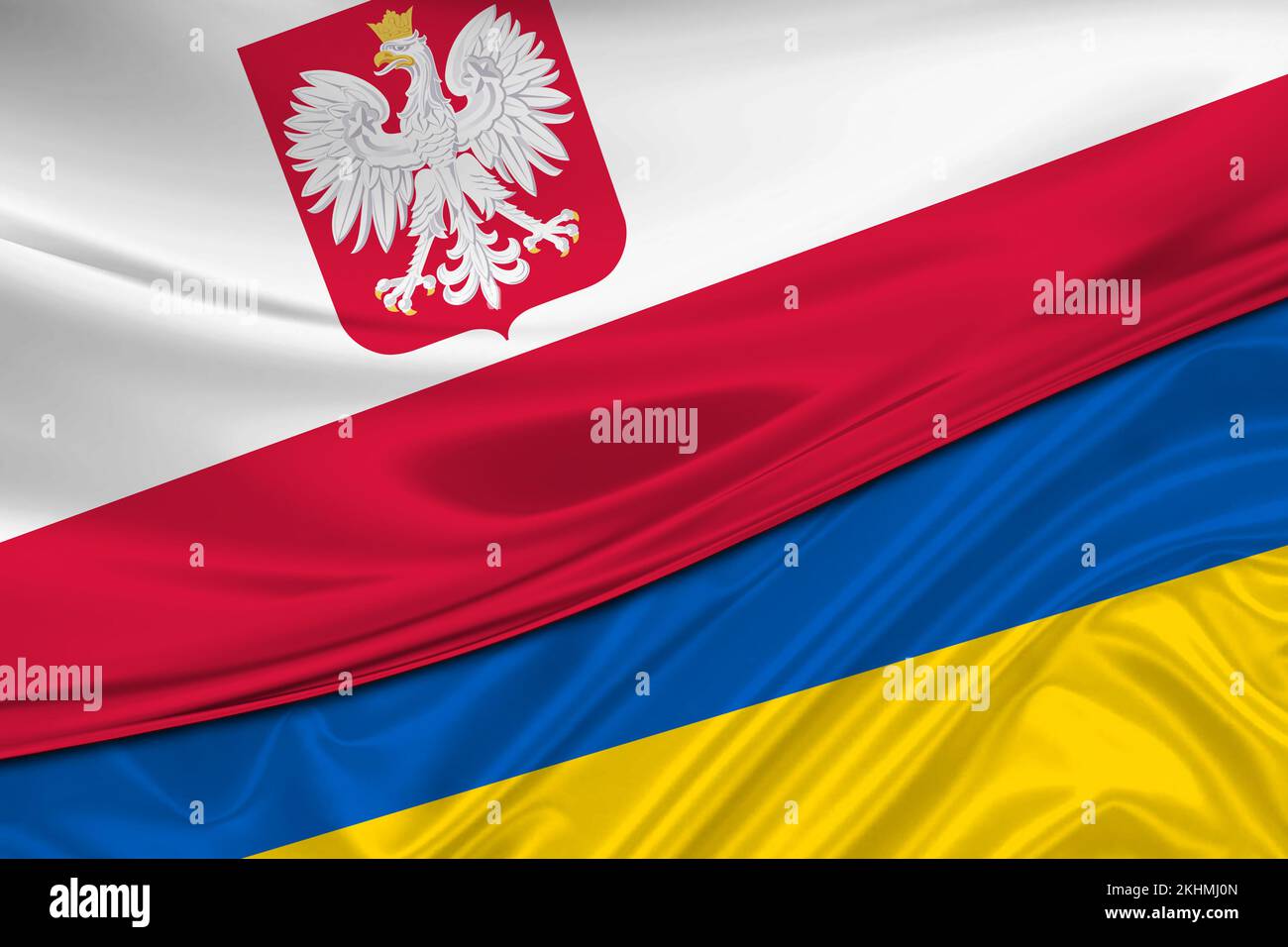 Ukraine poland table flags hi-res stock photography and images - Alamy