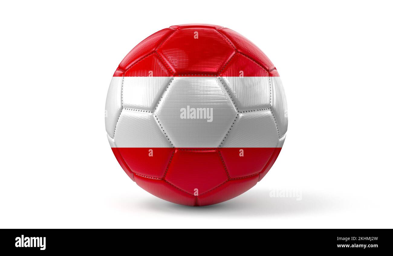 Austria - national flag on soccer ball - 3D illustration Stock Photo ...