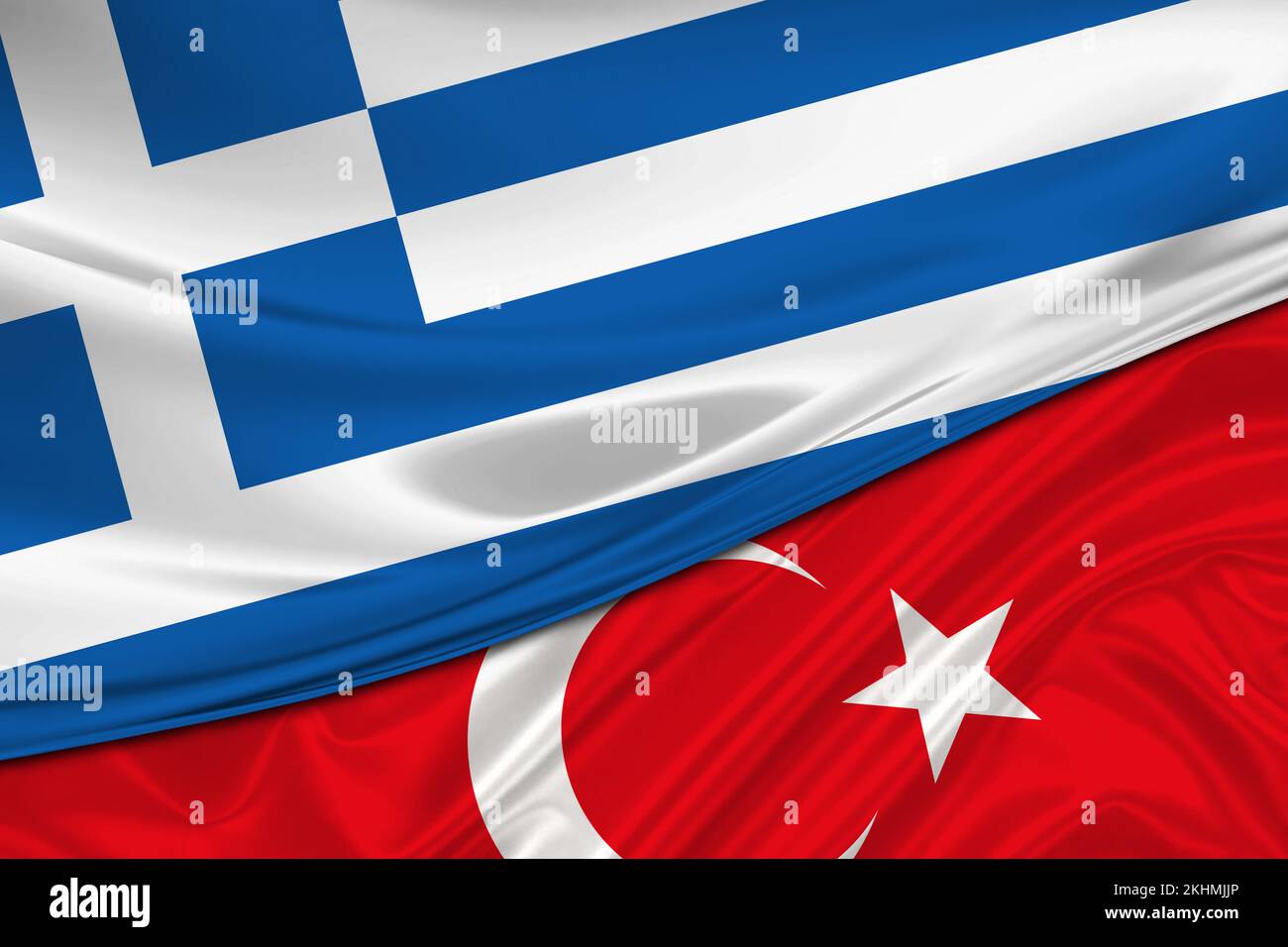 Flags of Greece and Turkey. International relationships Stock Photo - Alamy