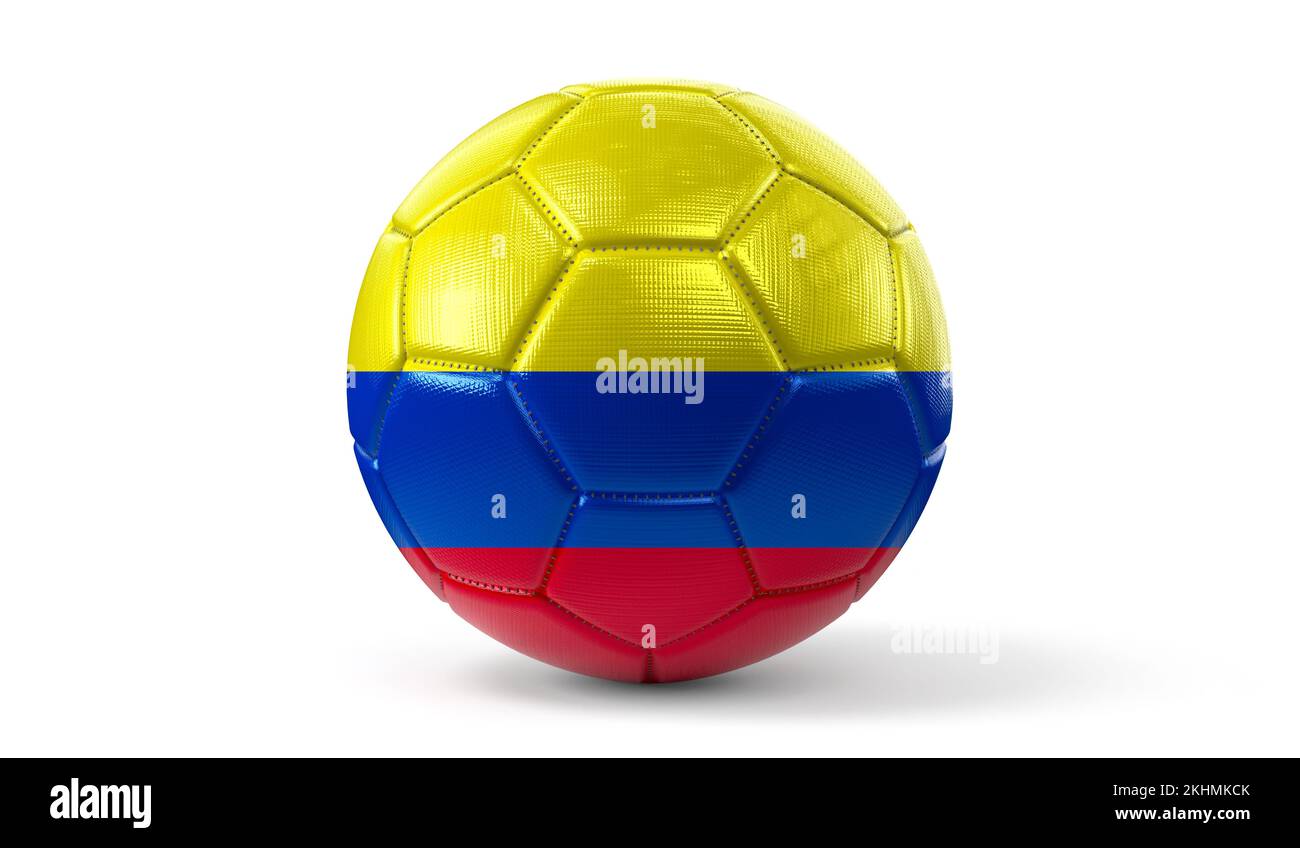 Colombia - national flag on soccer ball - 3D illustration Stock Photo ...