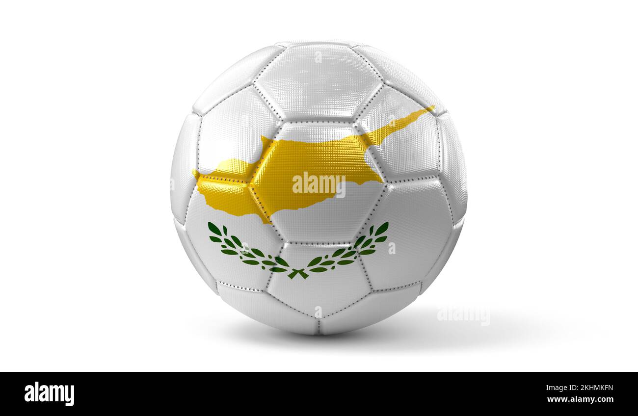 Cyprus - national flag on soccer ball - 3D illustration Stock Photo - Alamy