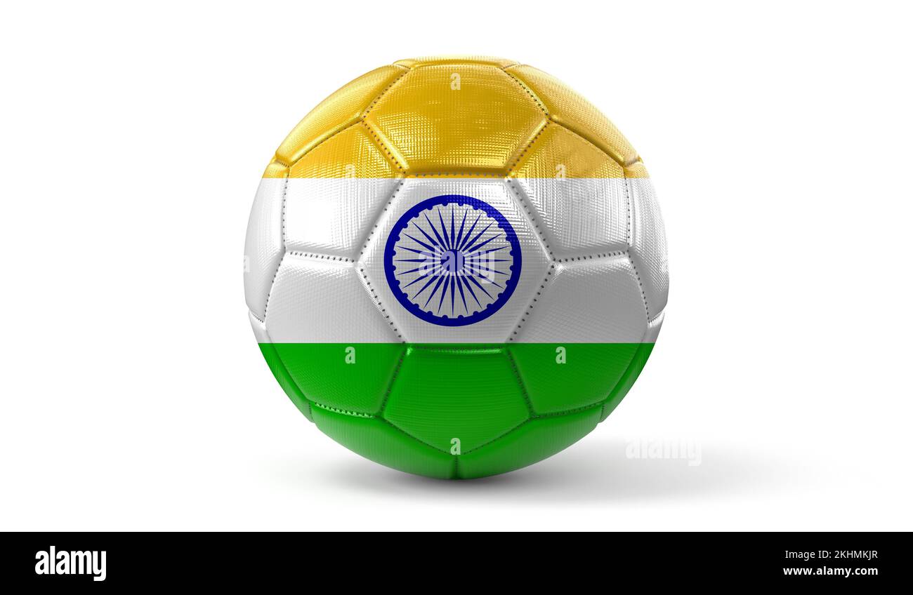 India - national flag on soccer ball - 3D illustration Stock Photo - Alamy