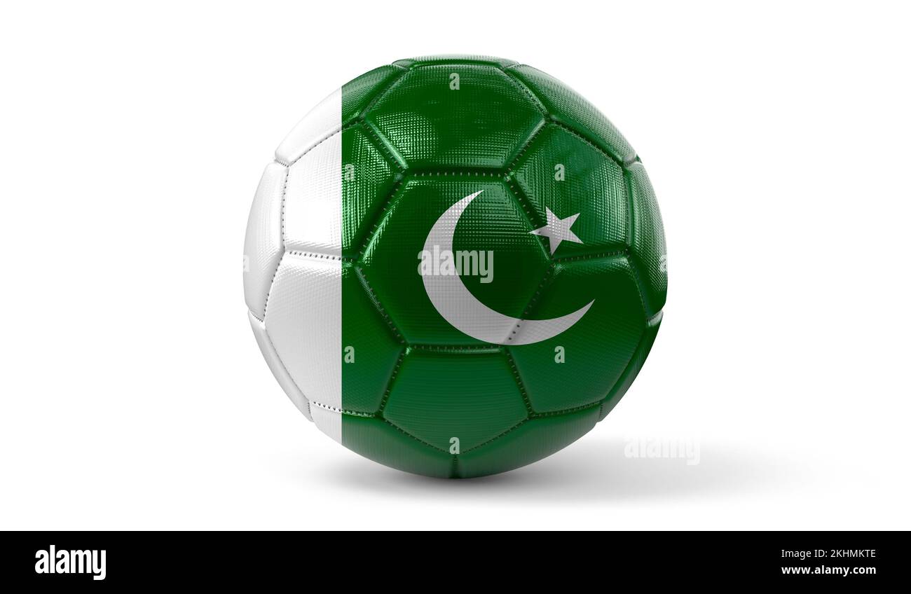 Pakistan - national flag on soccer ball - 3D illustration Stock Photo ...