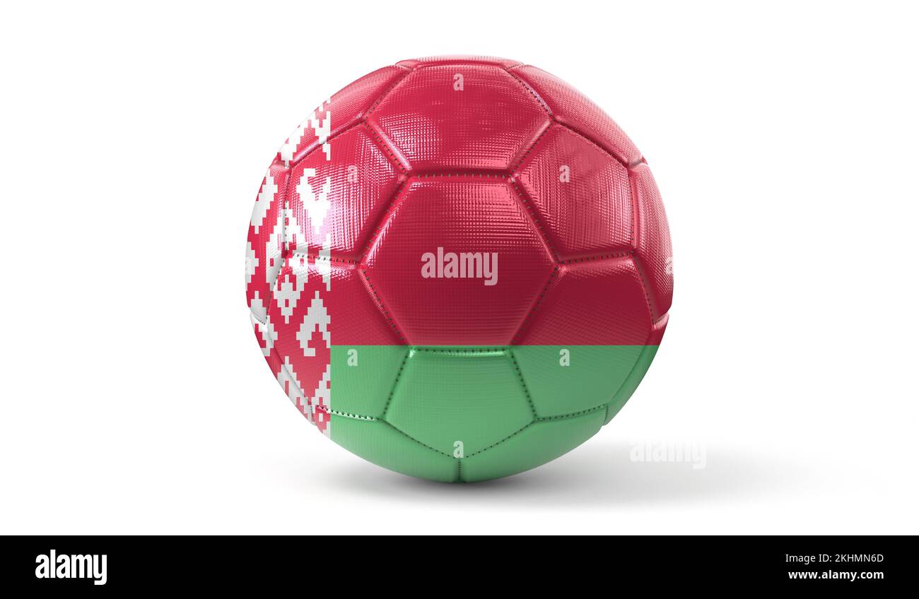 Belarus - national flag on soccer ball - 3D illustration Stock Photo ...