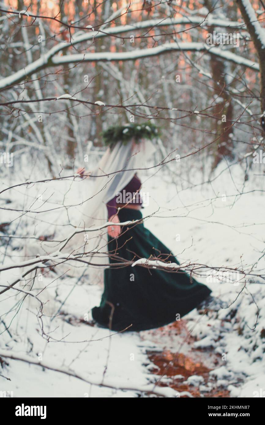 Lady spinning scenic photography Stock Photo - Alamy