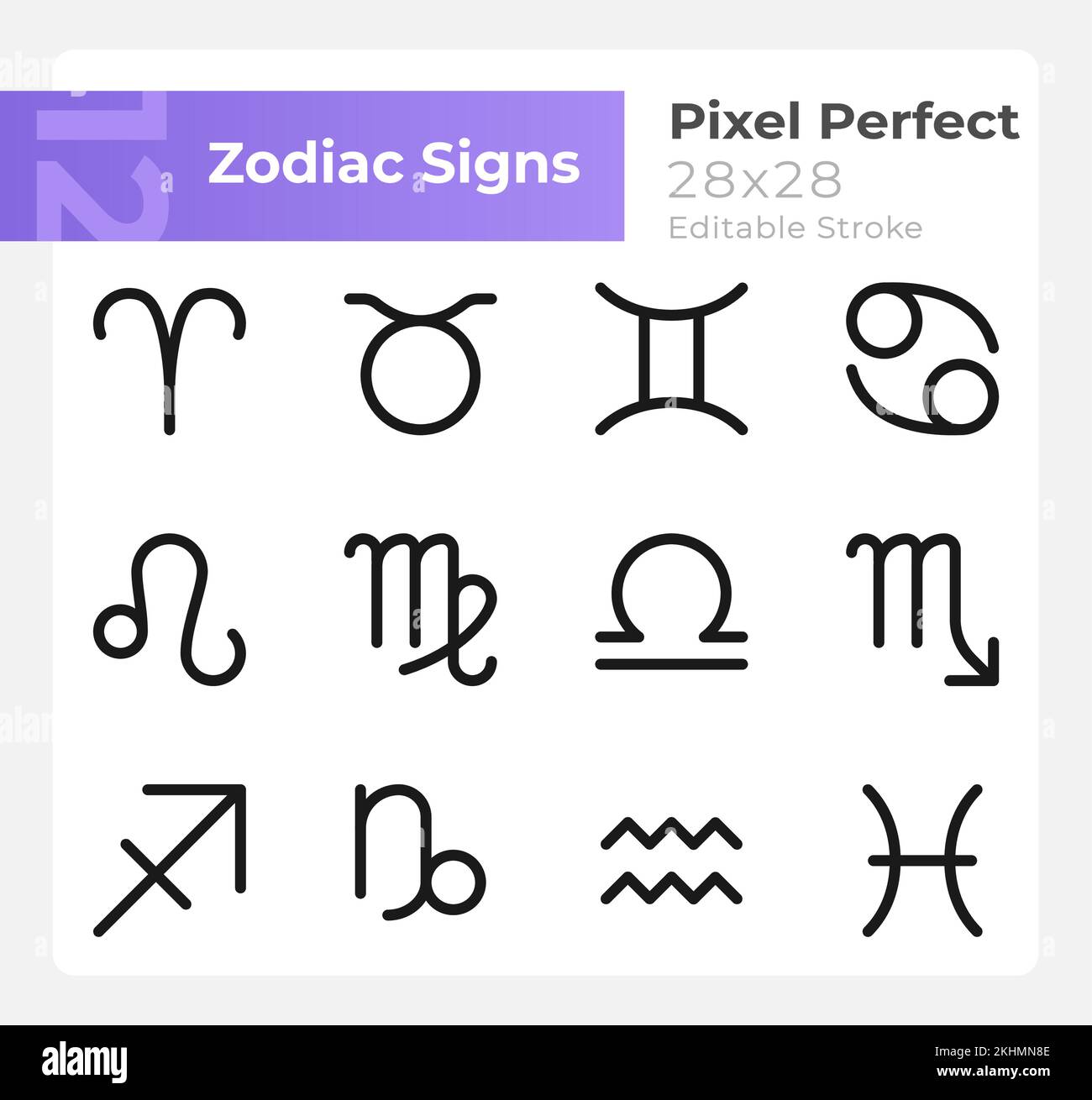 Western astrological signs zodiac hi-res stock photography and images ...