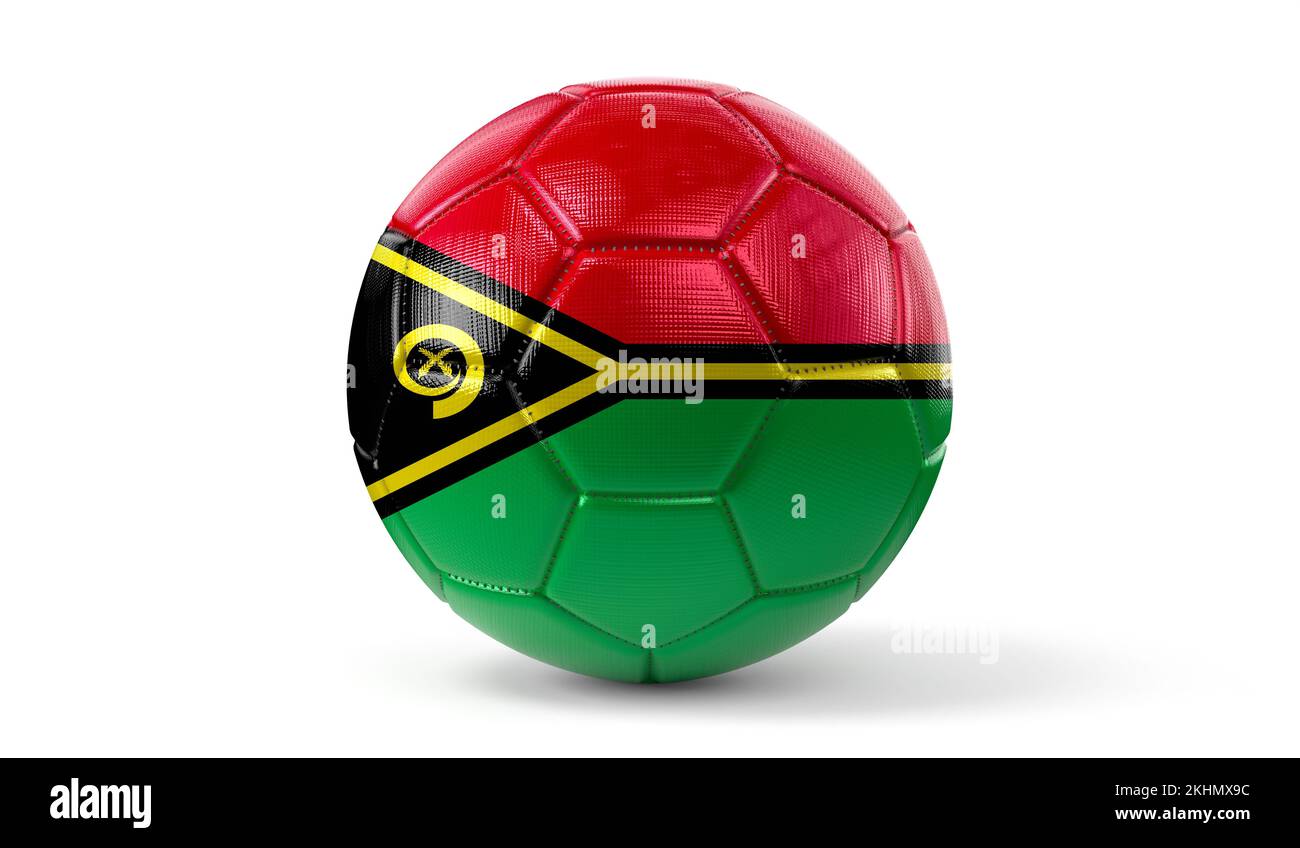 Vanuatu - national flag on soccer ball - 3D illustration Stock Photo ...
