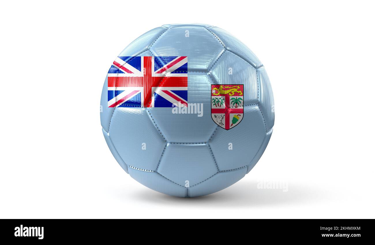 Fiji - national flag on soccer ball - 3D illustration Stock Photo - Alamy