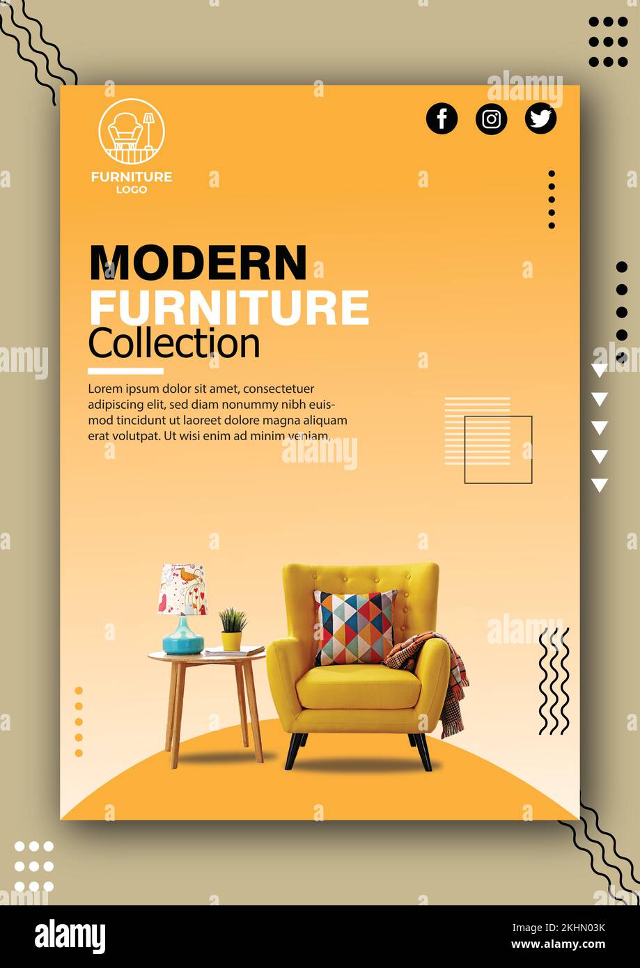 Furniture template hi-res stock photography and images - Alamy