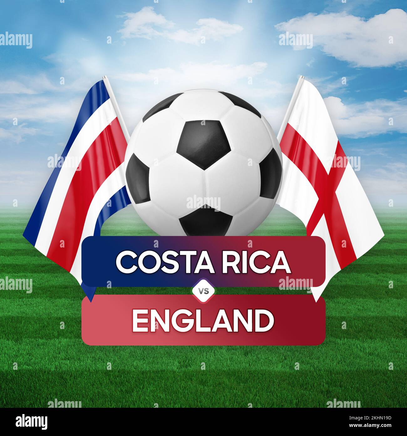 Costa Rica vs England national teams soccer football match competition ...