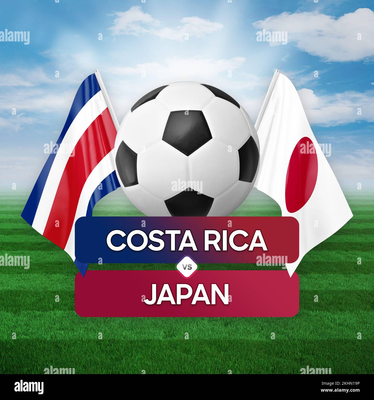 Costa Rica vs Japan national teams soccer football match competition ...