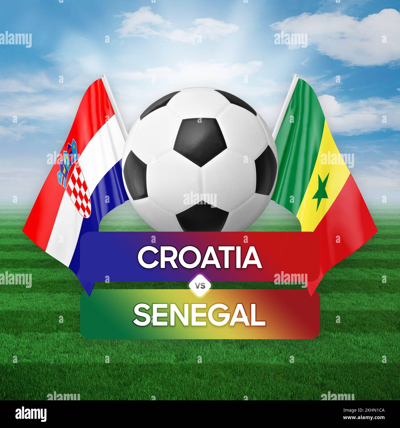 Croatia vs Senegal national teams soccer football match competition ...