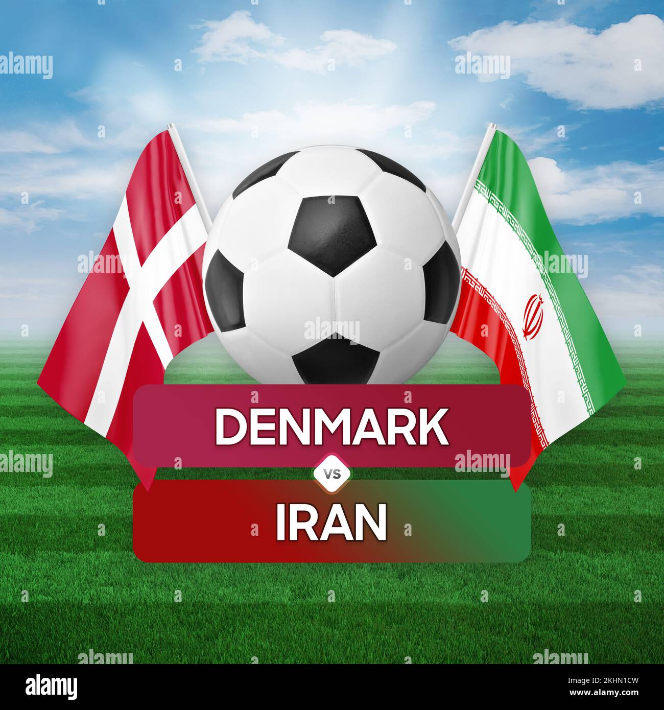 Denmark vs Iran national teams soccer football match competition ...