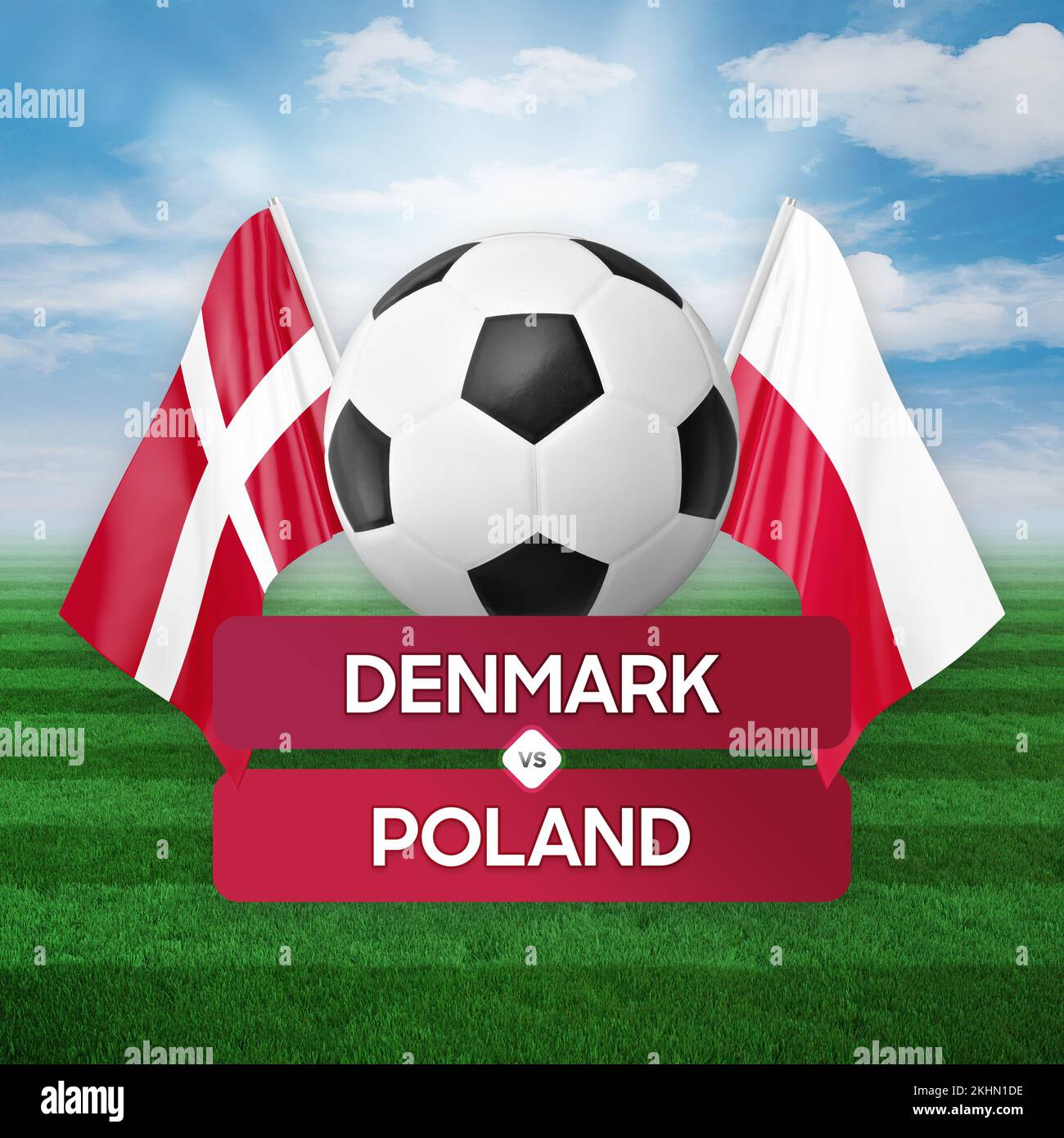 Denmark vs Poland national teams soccer football match competition ...