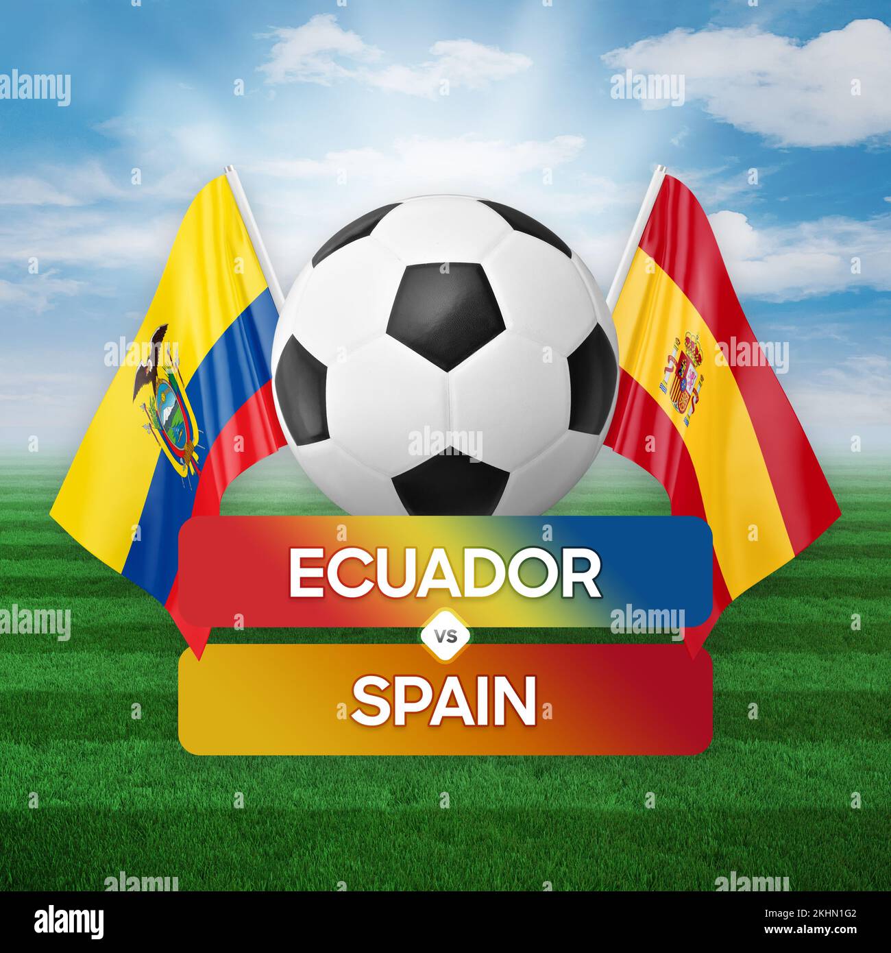 Ecuador vs Spain national teams soccer football match competition ...