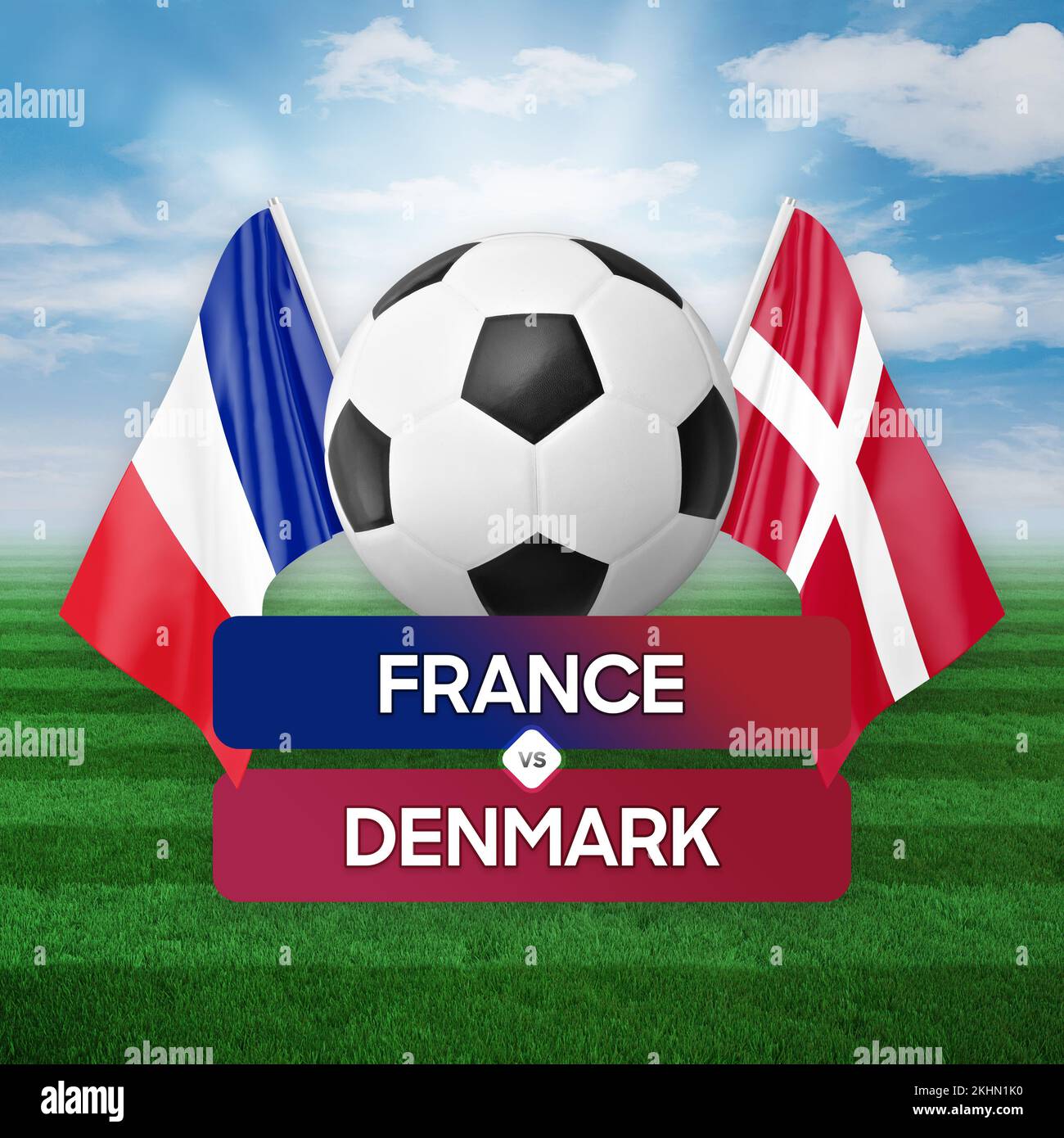France vs Denmark national teams soccer football match competition ...