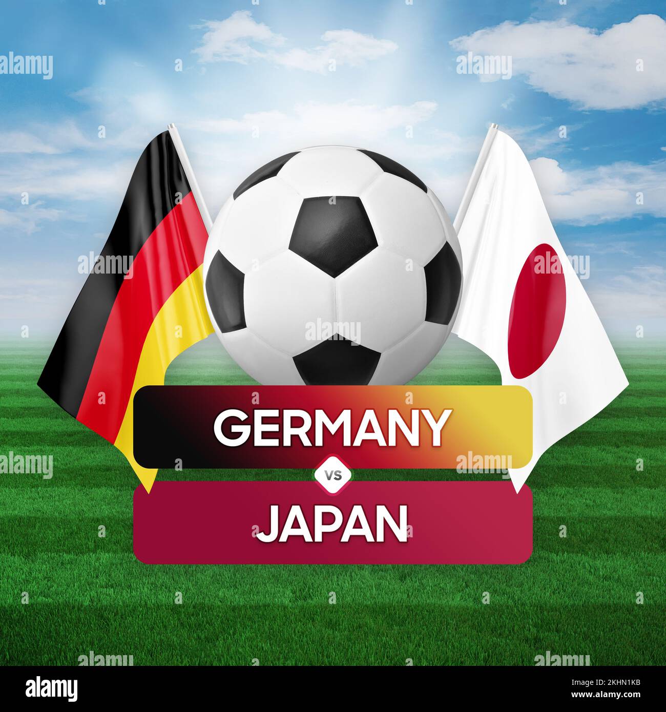 Germany vs Japan national teams soccer football match competition ...