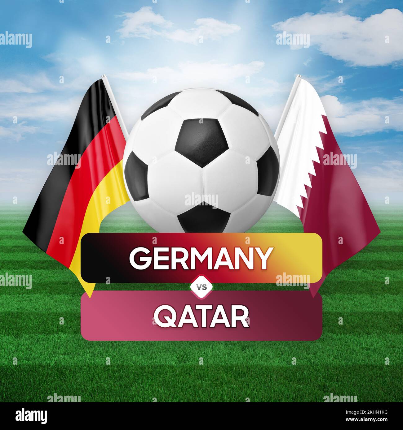 Germany vs Qatar national teams soccer football match competition ...