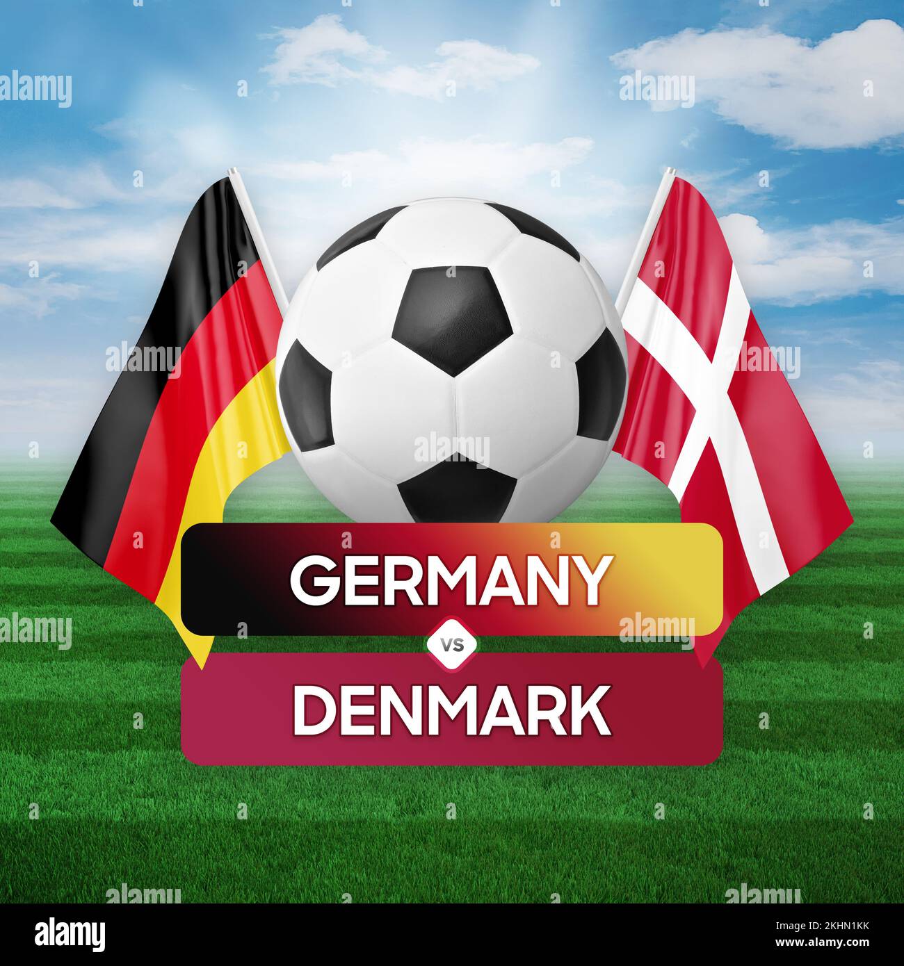 Germany vs Denmark national teams soccer football match competition ...