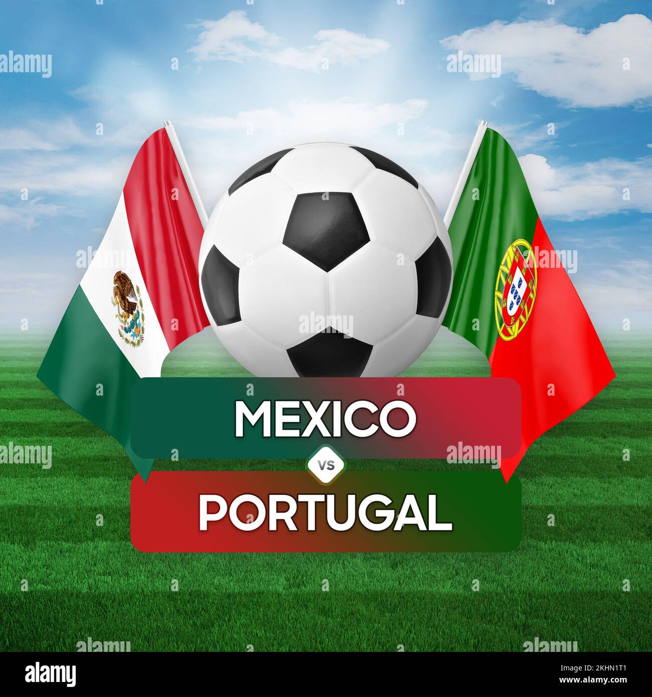 Mexico vs Portugal national teams soccer football match competition ...