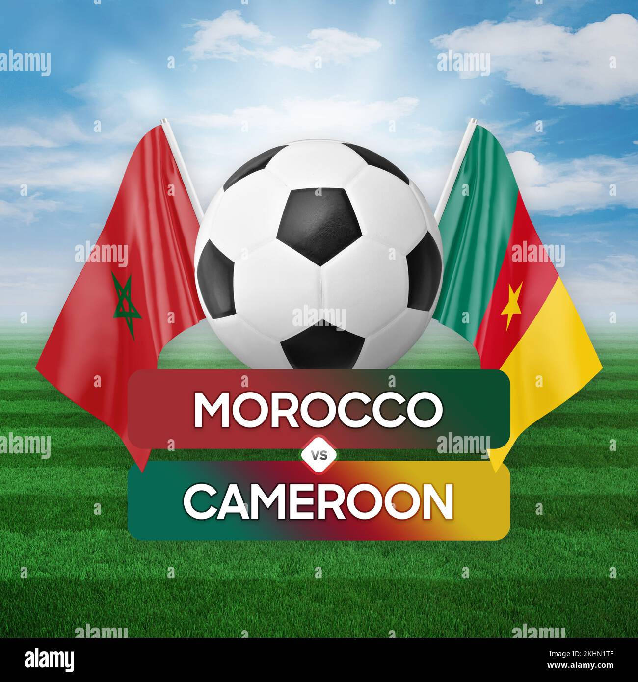 Morocco vs Cameroon national teams soccer football match competition ...