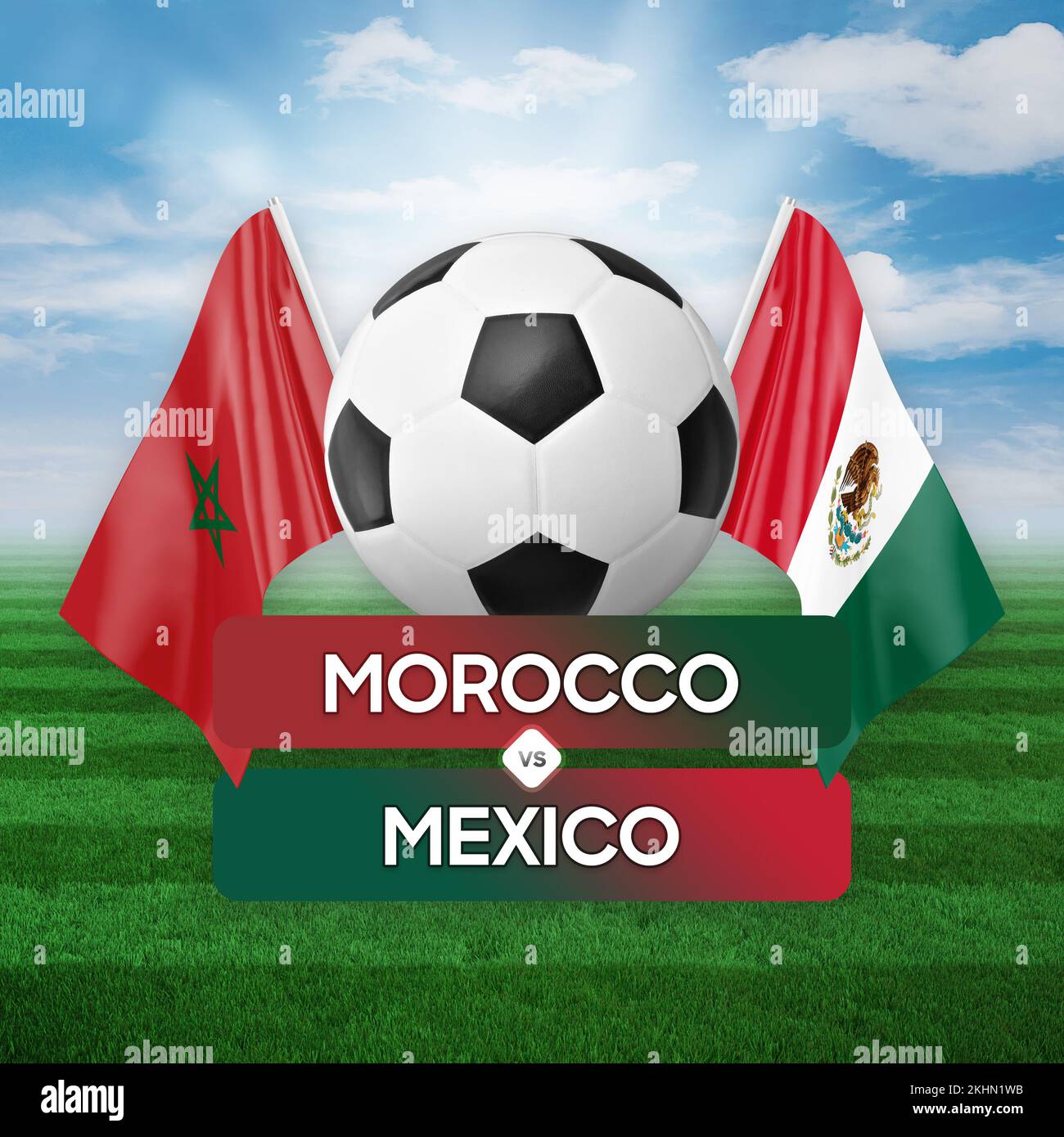 Morocco vs Mexico national teams soccer football match competition ...