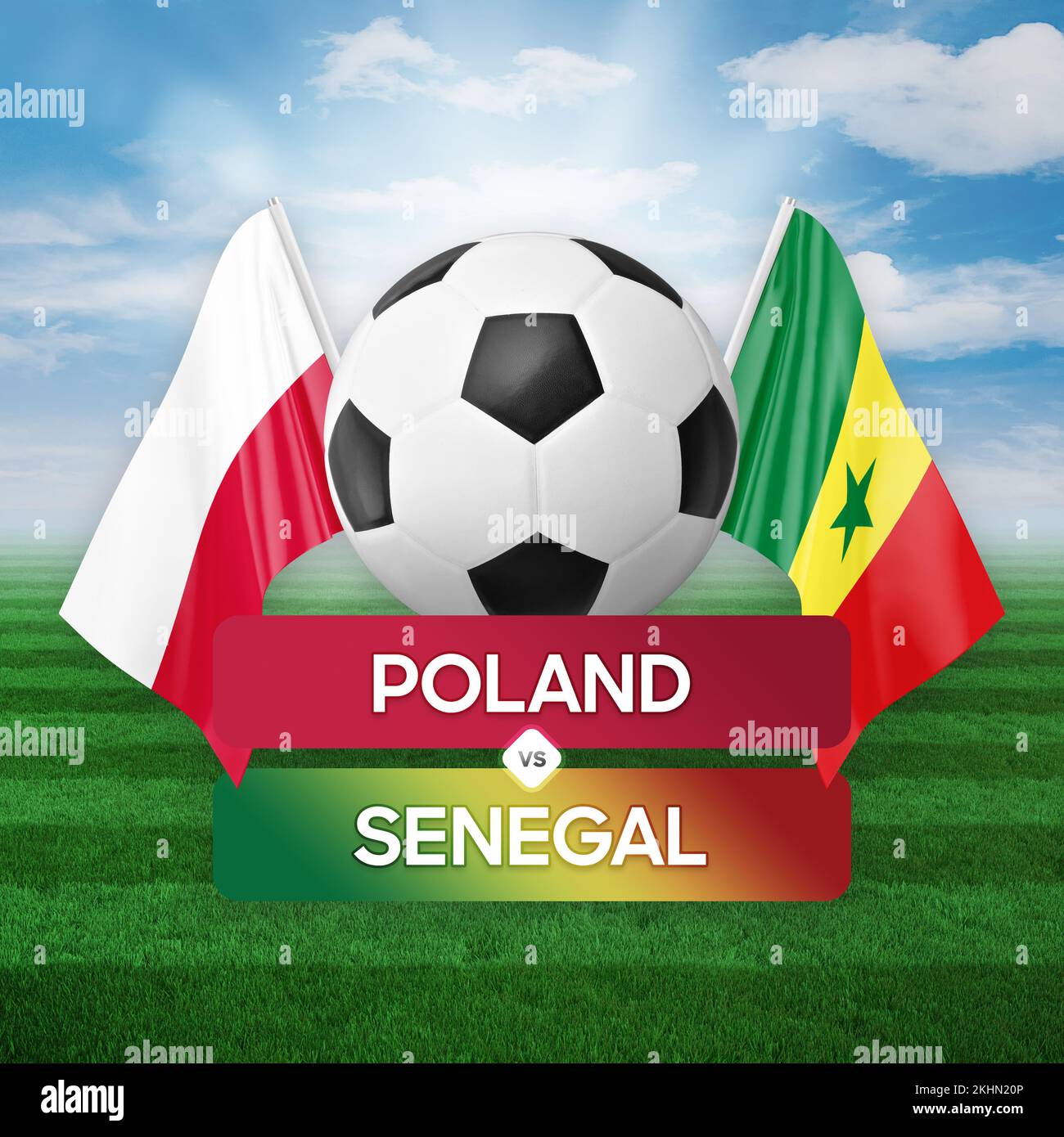 Poland vs Senegal national teams soccer football match competition ...