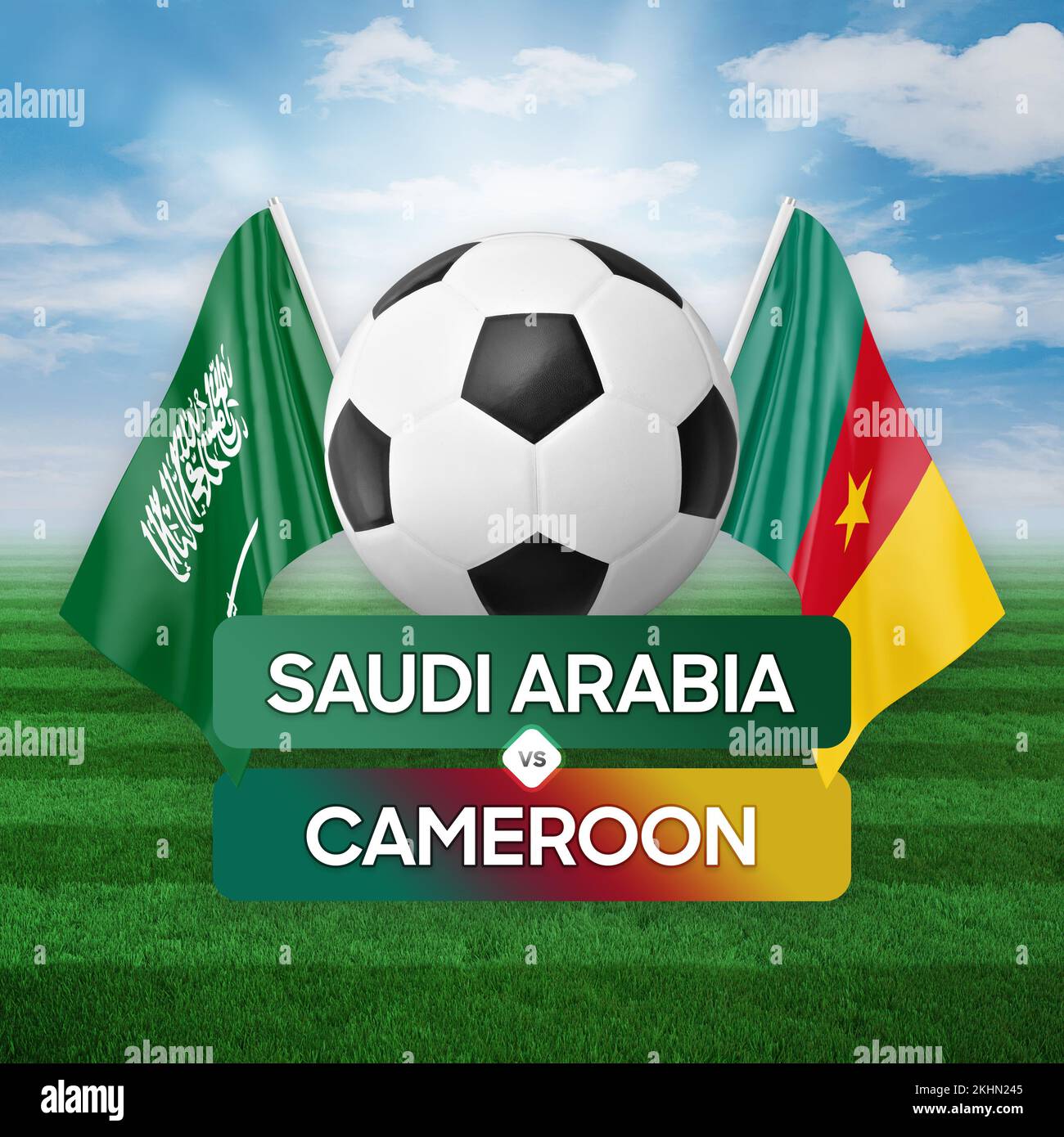 Saudi Arabia vs Cameroon national teams soccer football match ...