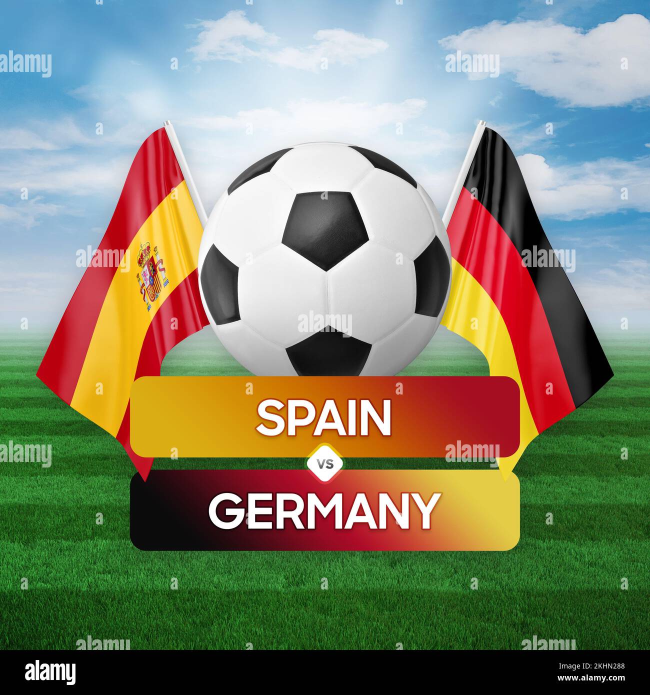 Spain vs Germany national teams soccer football match competition ...