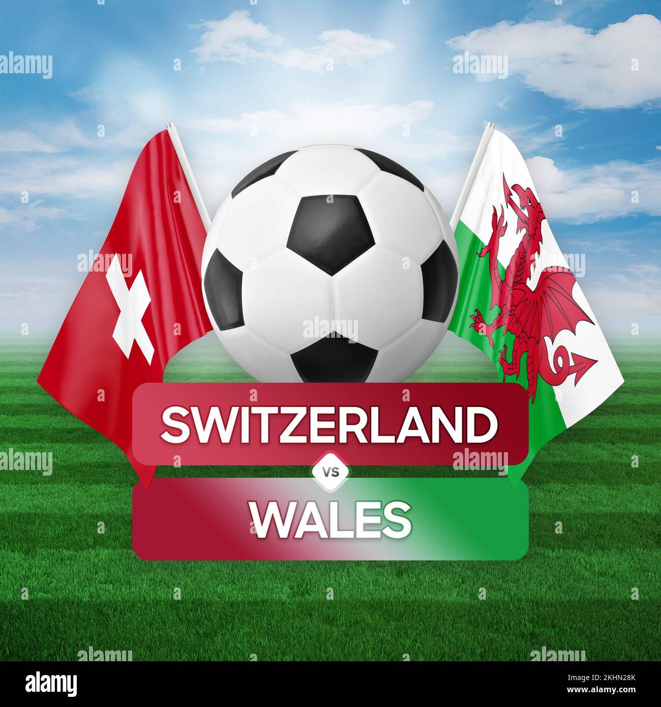 Wales vs switzerland euro hi-res stock photography and images - Alamy
