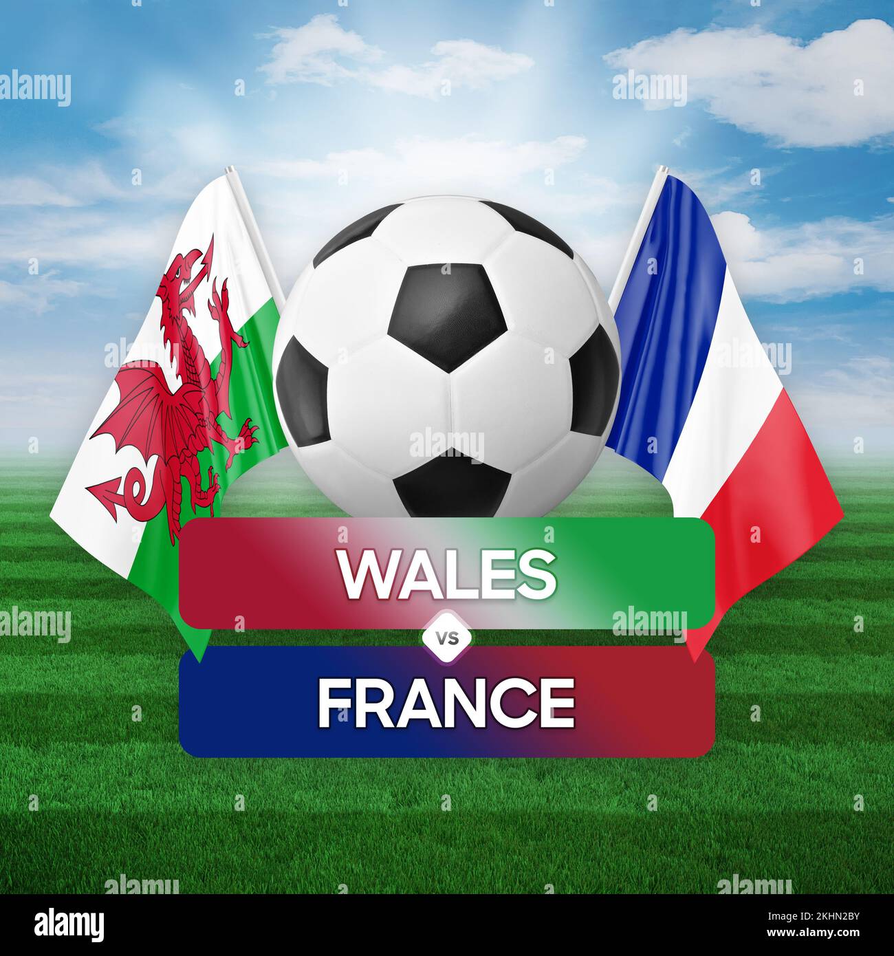 Wales vs France national teams soccer football match competition ...