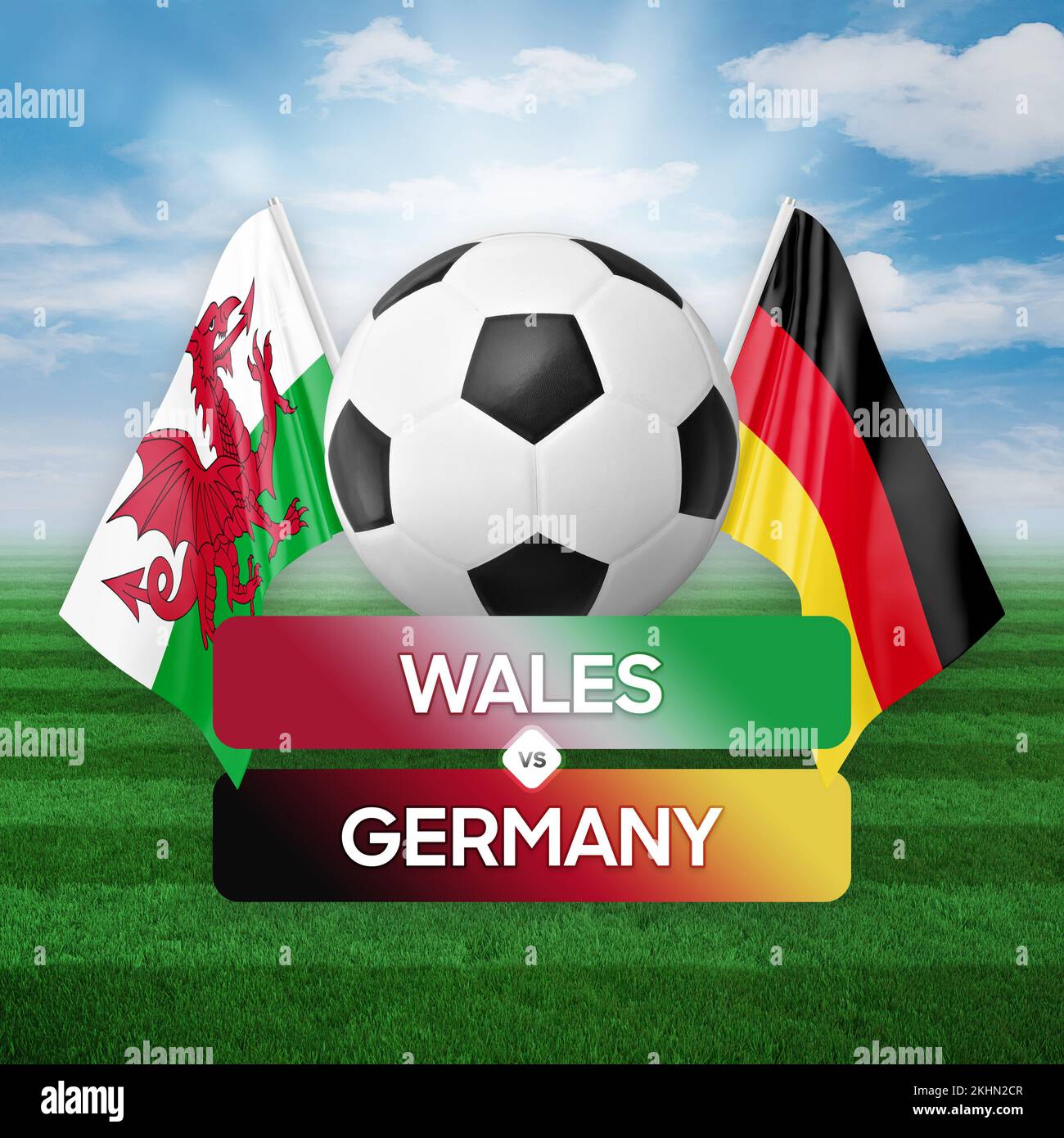 Wales vs Germany national teams soccer football match competition ...