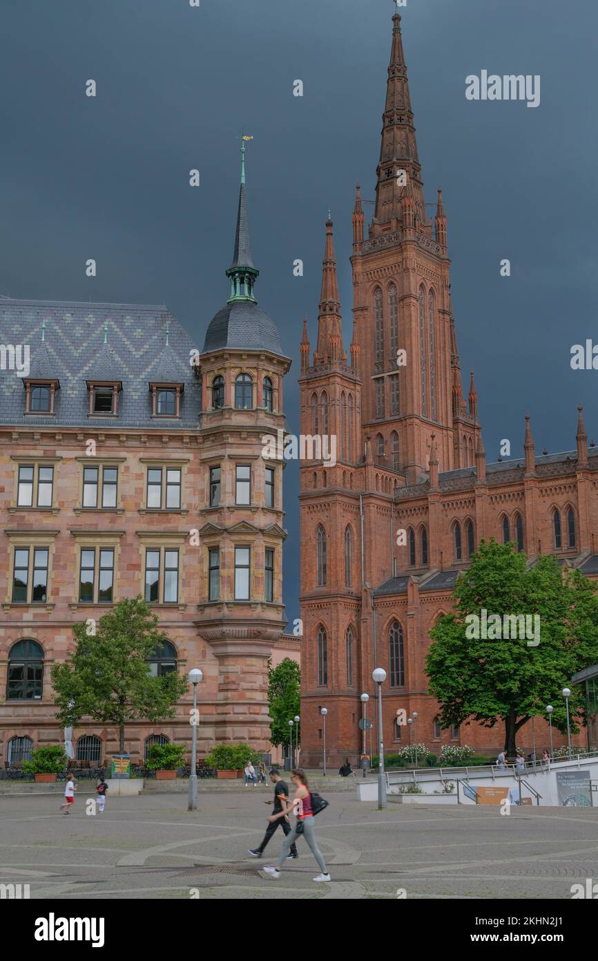 Wiesbaden marktkirche and rathaus hi-res stock photography and images - Alamy