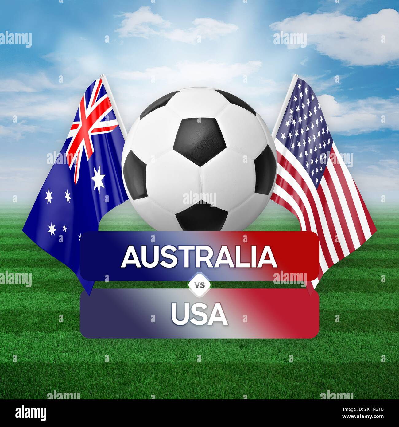 Australia vs USA national teams soccer football match competition ...