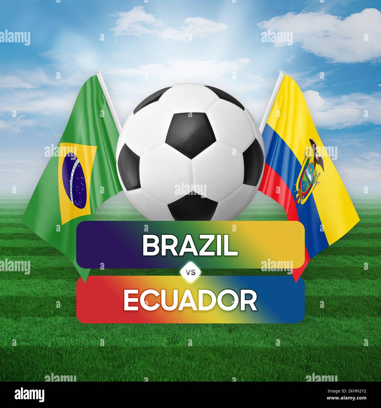 Brazil vs Ecuador national teams soccer football match competition ...
