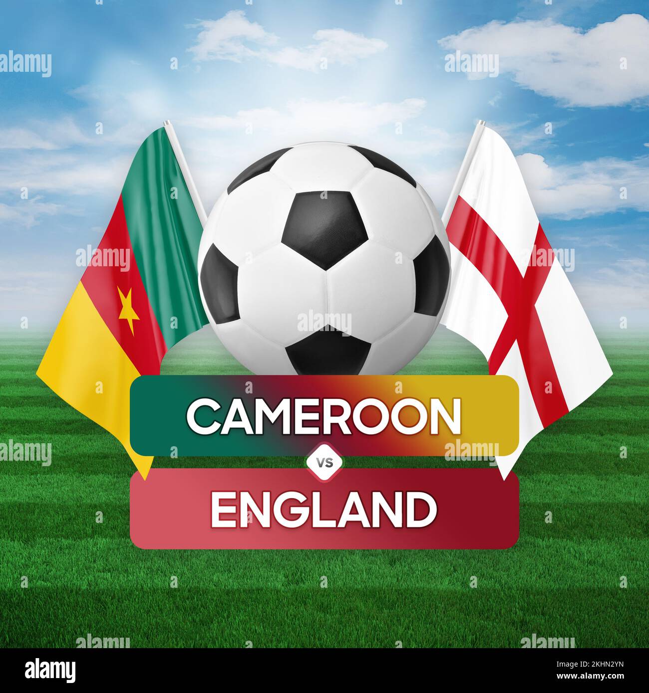Cameroon vs England national teams soccer football match competition ...