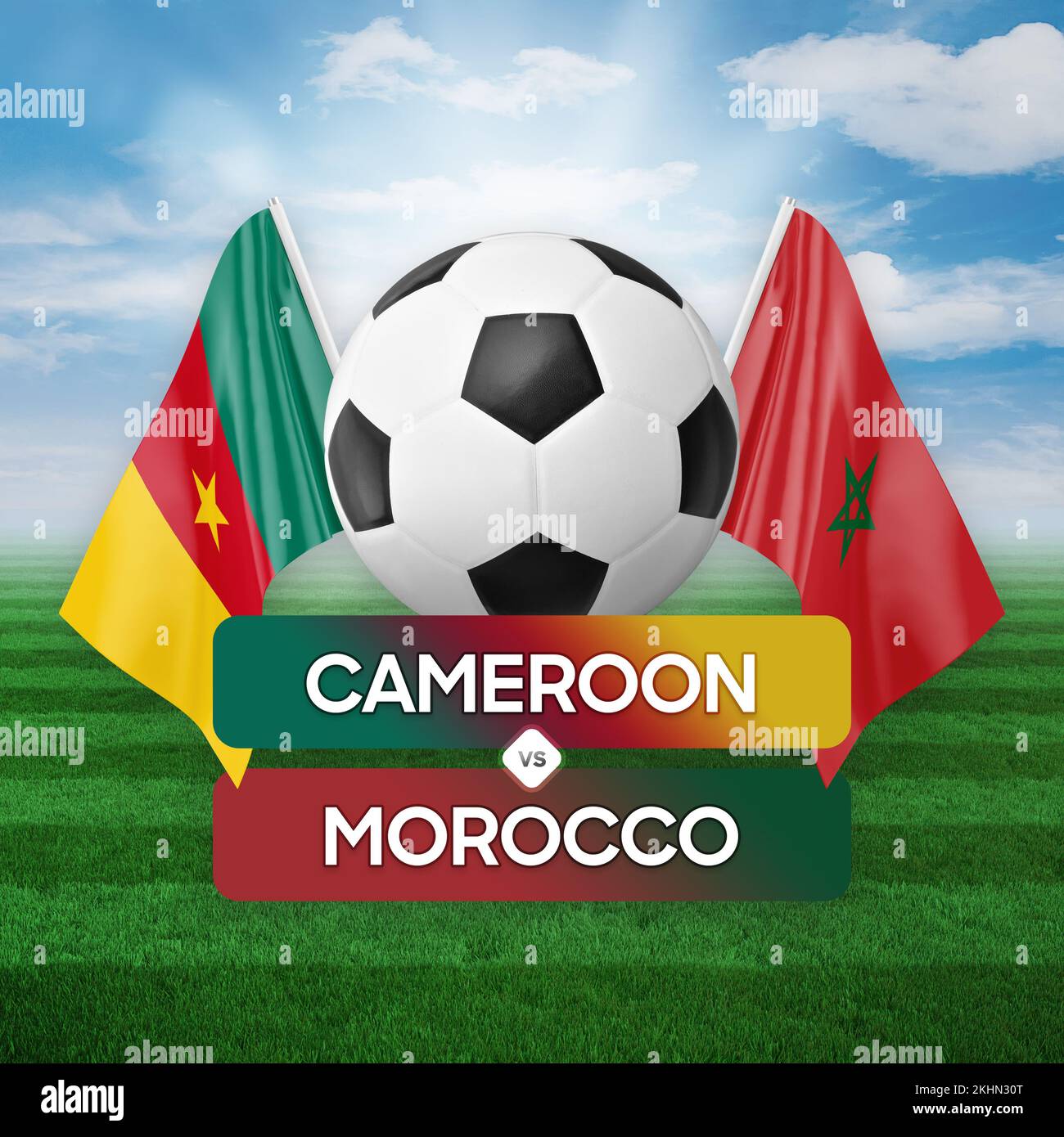 Cameroon vs Morocco national teams soccer football match competition ...