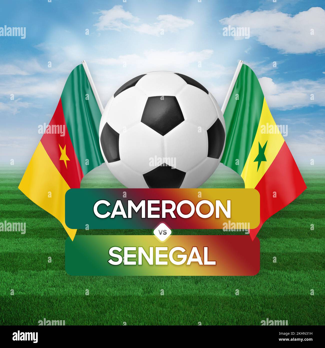 Cameroon vs Senegal national teams soccer football match competition ...