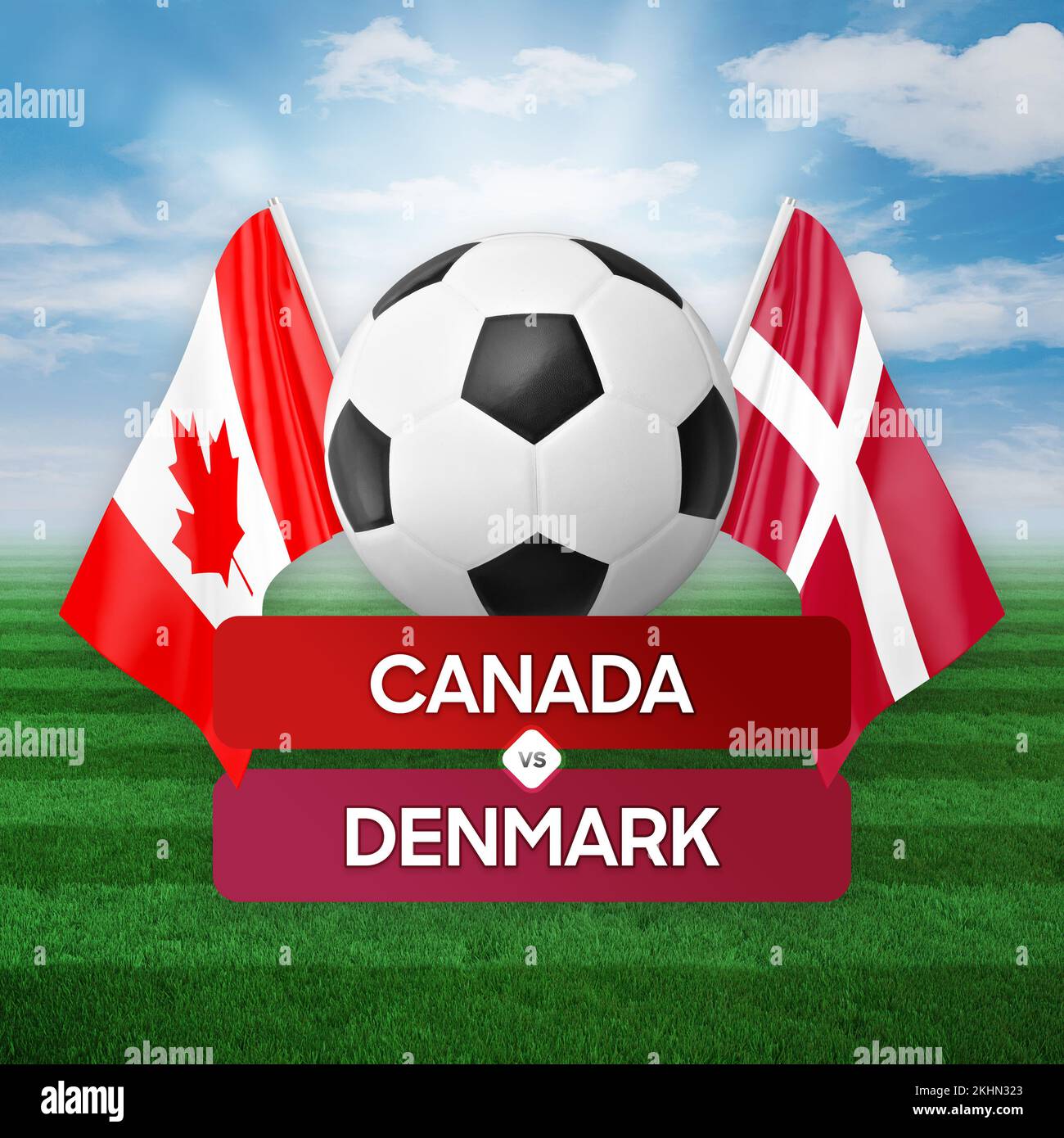 Canada vs Denmark national teams soccer football match competition ...