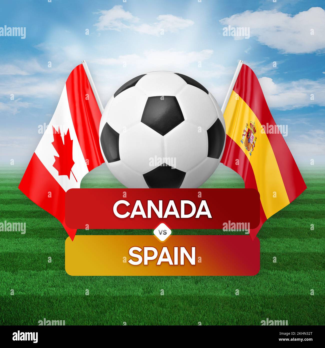 Canada vs Spain national teams soccer football match competition ...
