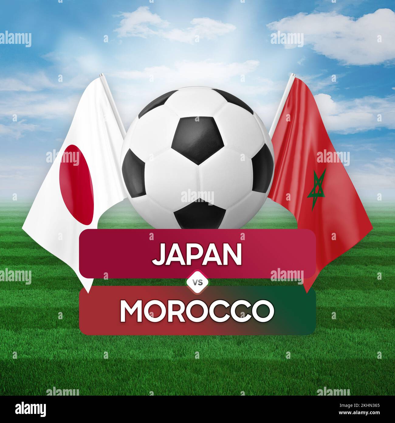 Japan vs Morocco national teams soccer football match competition ...