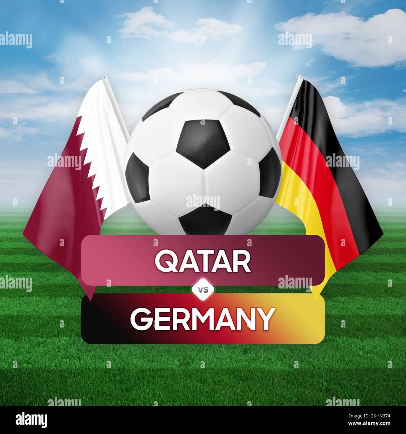 Qatar vs Germany national teams soccer football match competition ...