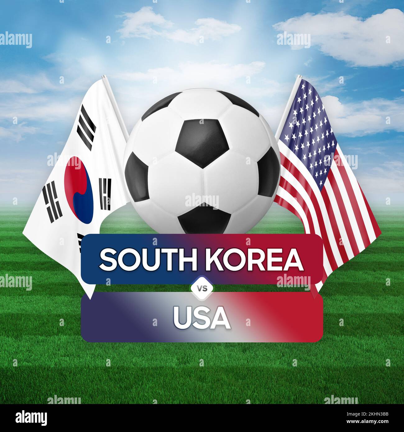 South Korea vs USA national teams soccer football match competition ...