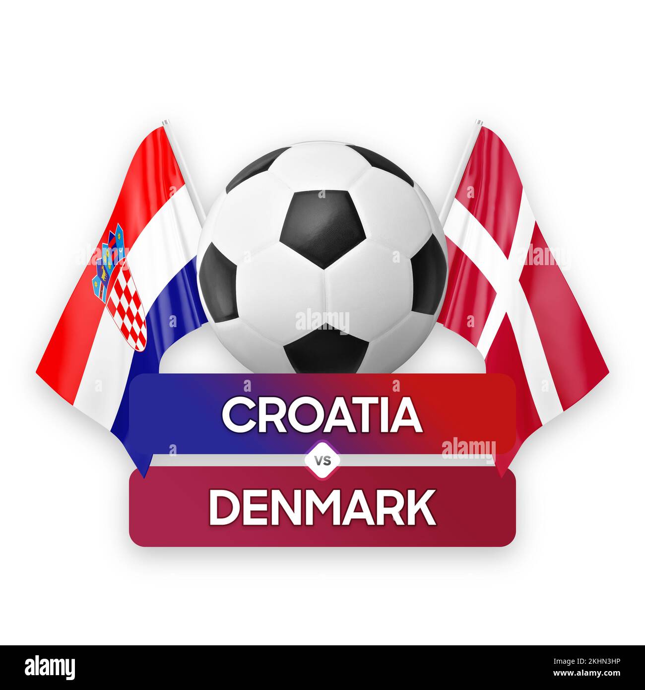 Croatia vs Denmark national teams soccer football match competition ...