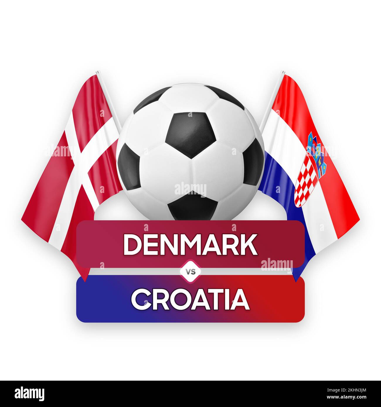 Denmark vs Croatia national teams soccer football match competition ...